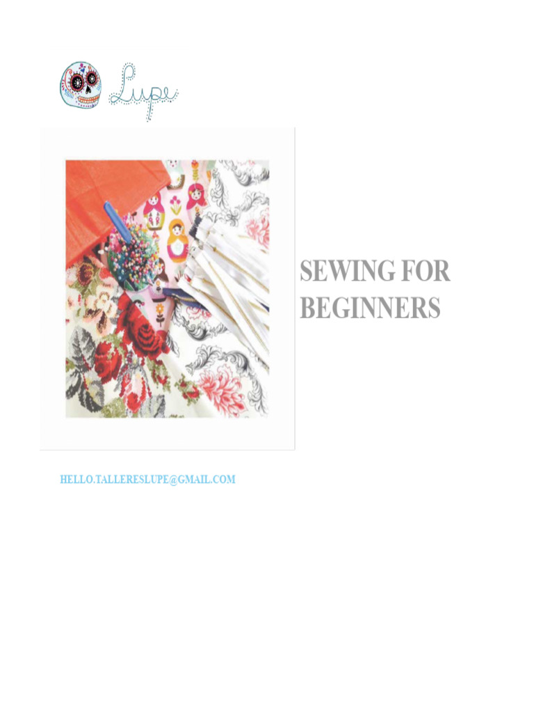 Sewing Manual For Beginners | PDF | Seam (Sewing) | Sewing Machine