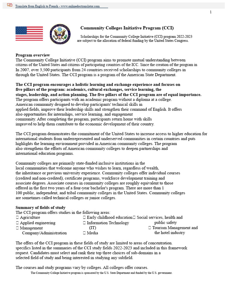 CCI Program AY 2022-2023 Application Fillable FINAL Word | PDF