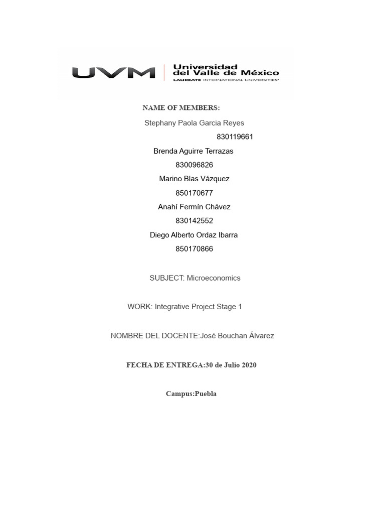 A3SPGR INTEGRATING PROJECT STAGE 1 | PDF | Demand | Supply And Demand