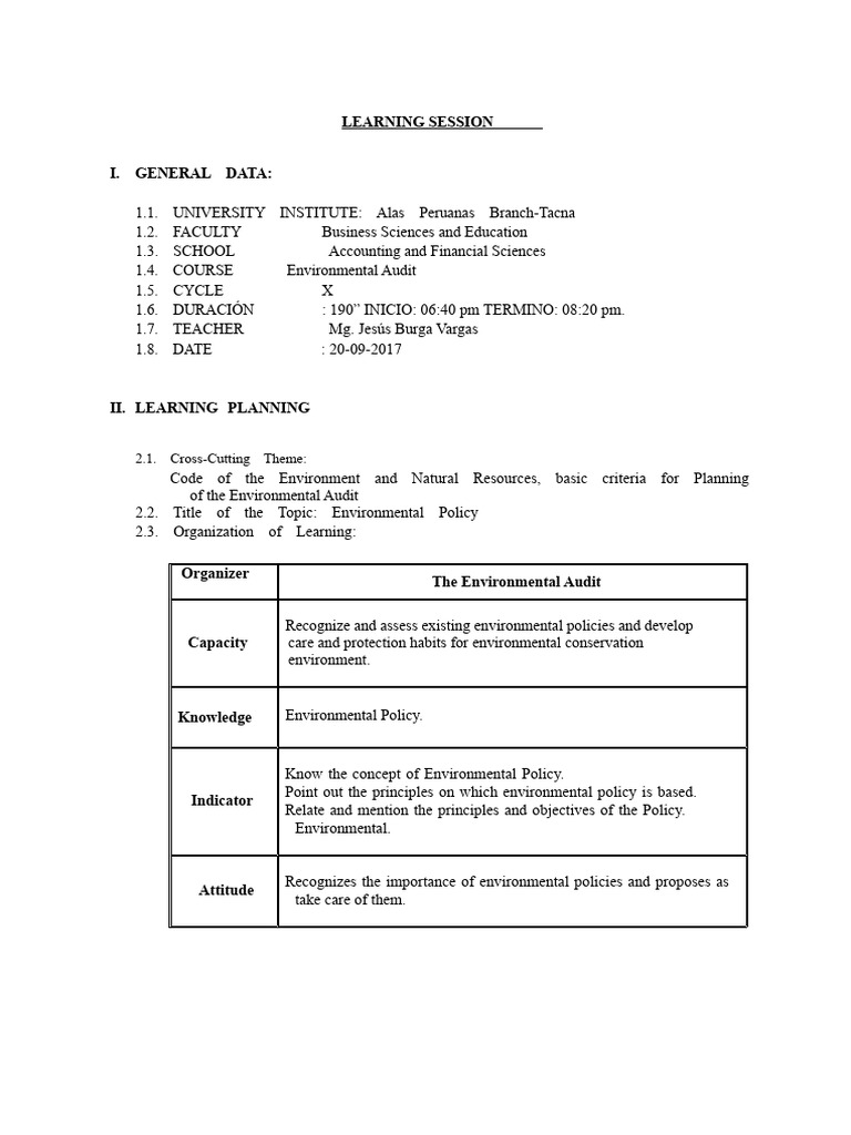 Environmental Policy Learning Session | PDF | Environmental Policy ...
