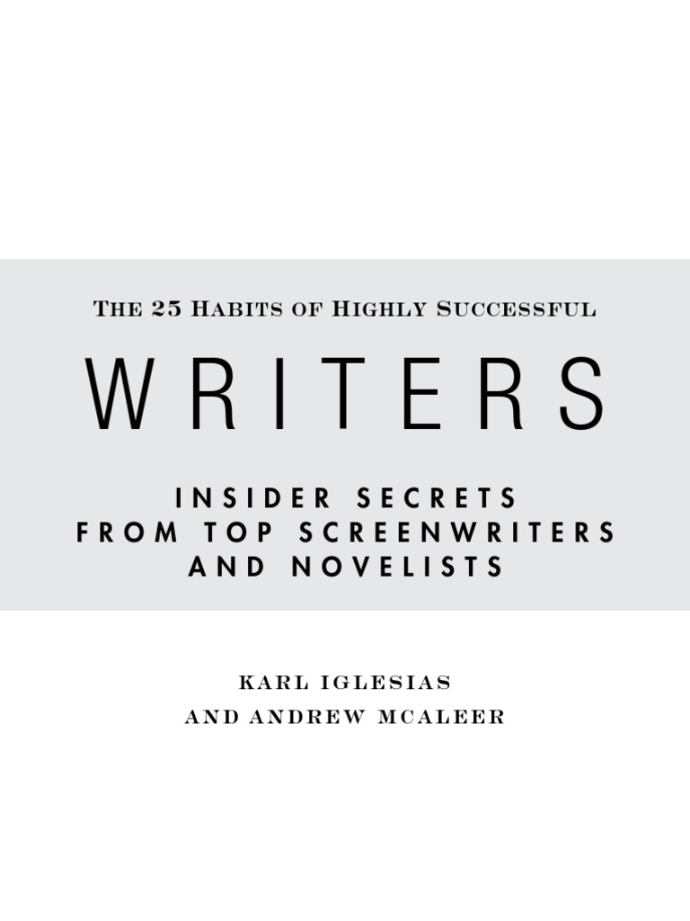 25 Habits of Highly Successful Writers | PDF | Procrastination ...