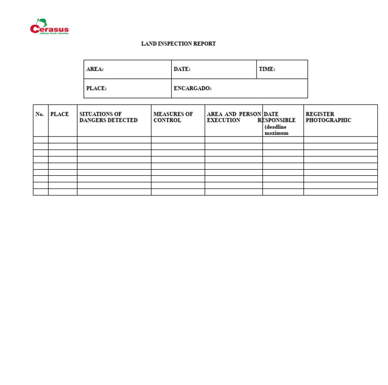 Land Inspection Report Overview | PDF