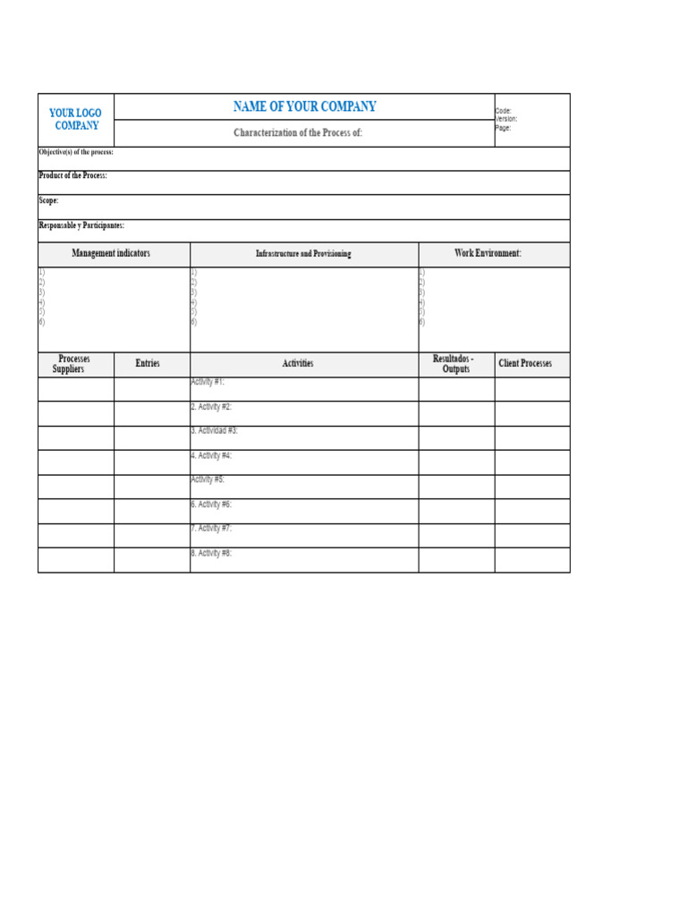Process Characterization Template Excel Format | PDF
