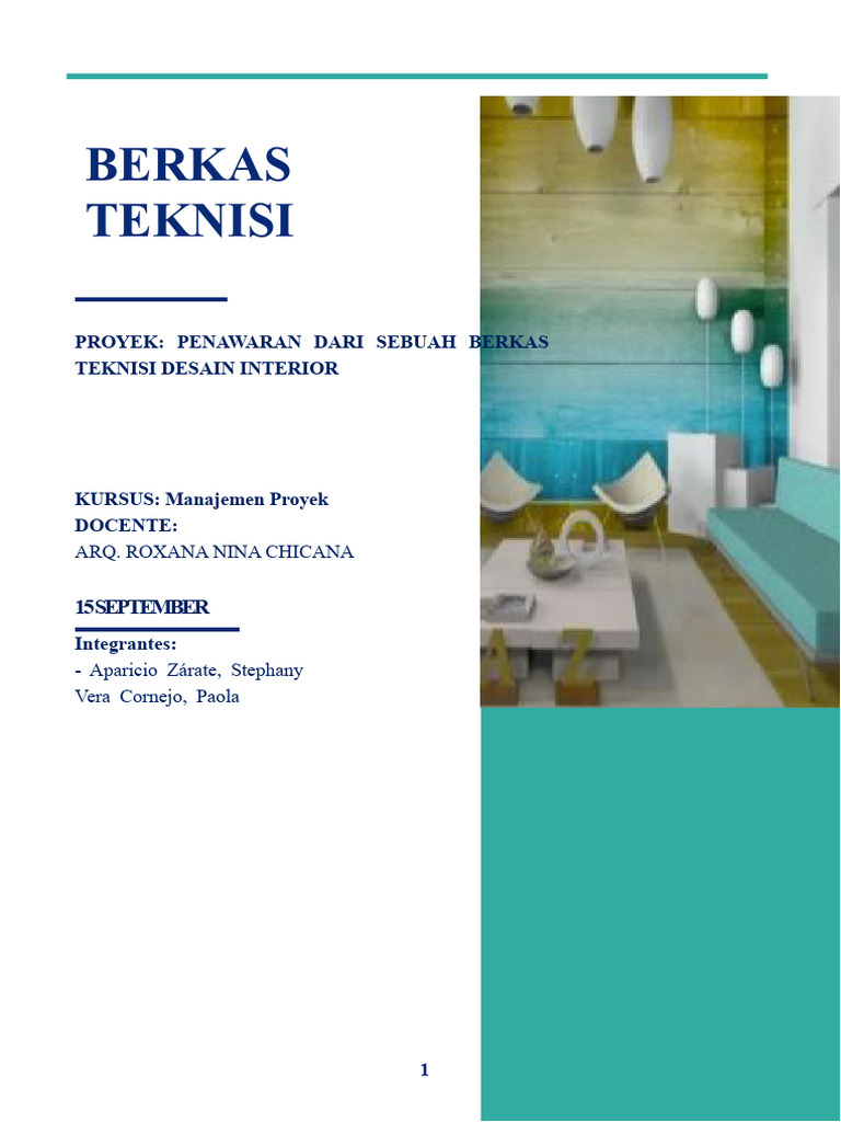 Berkas Teknis Proyek Interior | PDF