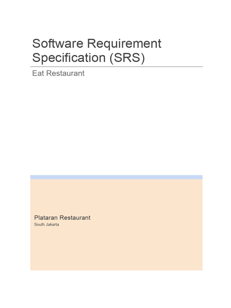 Example of Software Requirement Specification (SRS) Document | PDF | Use Case | Login