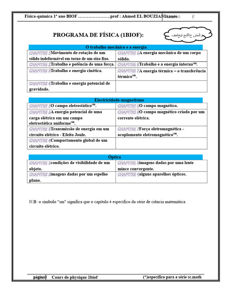 Física Curso 1 BAC BIOF WWW - Chtoukaphysique - 3 | PDF | Magnetismo ...