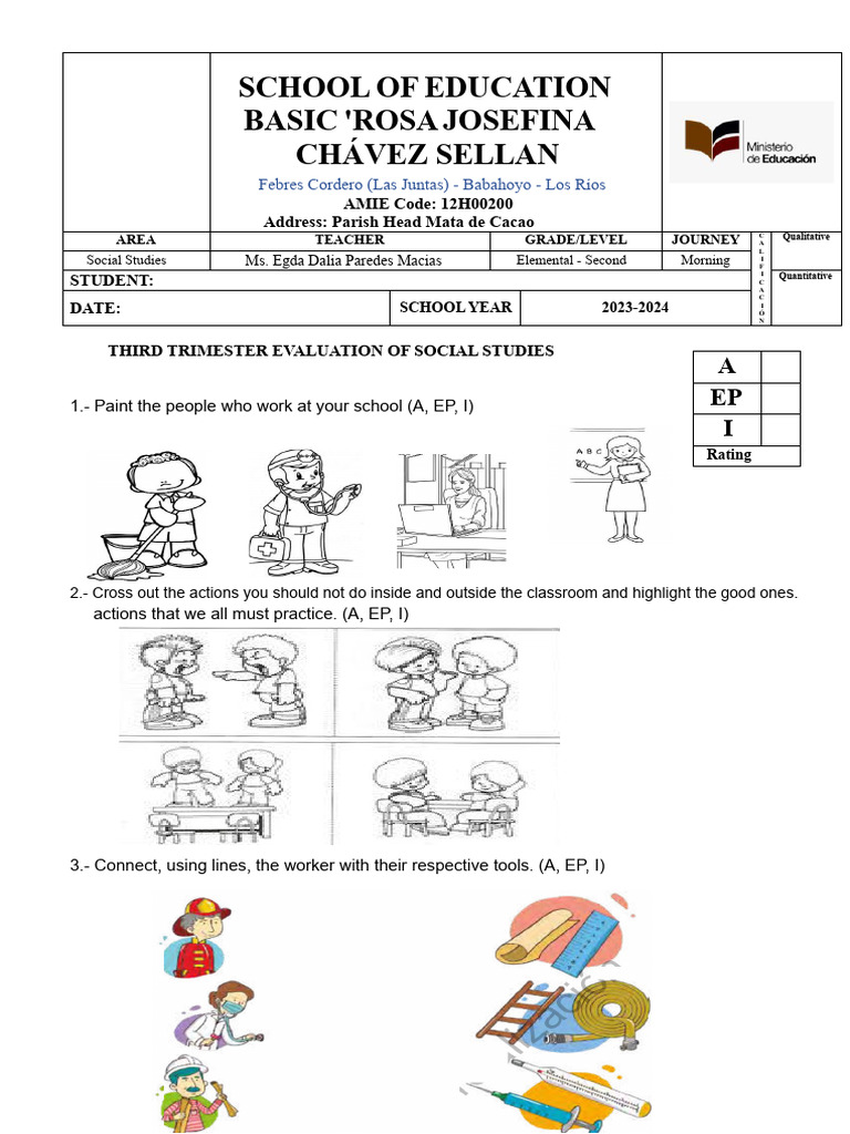 Second Grade Evaluation Reports 2023-2024 | PDF