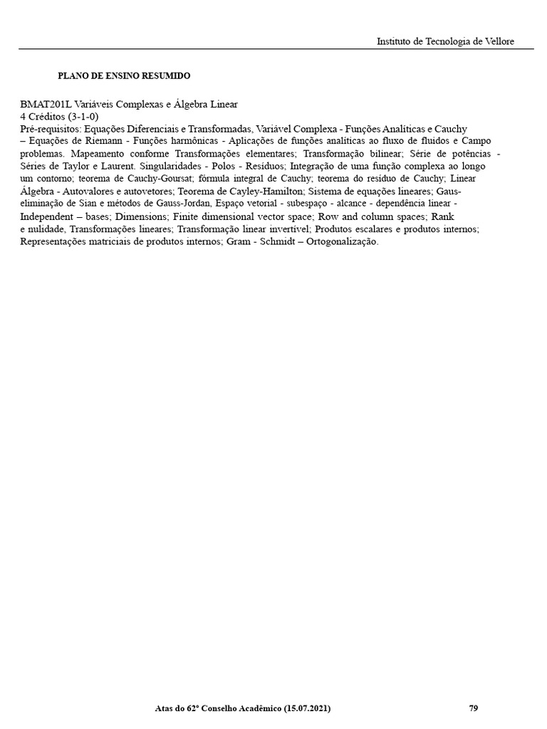 Bmat201l Váriaveis-Complexas-E-Álgebra-Linear TH 1.0 65 Bmat201l | PDF ...