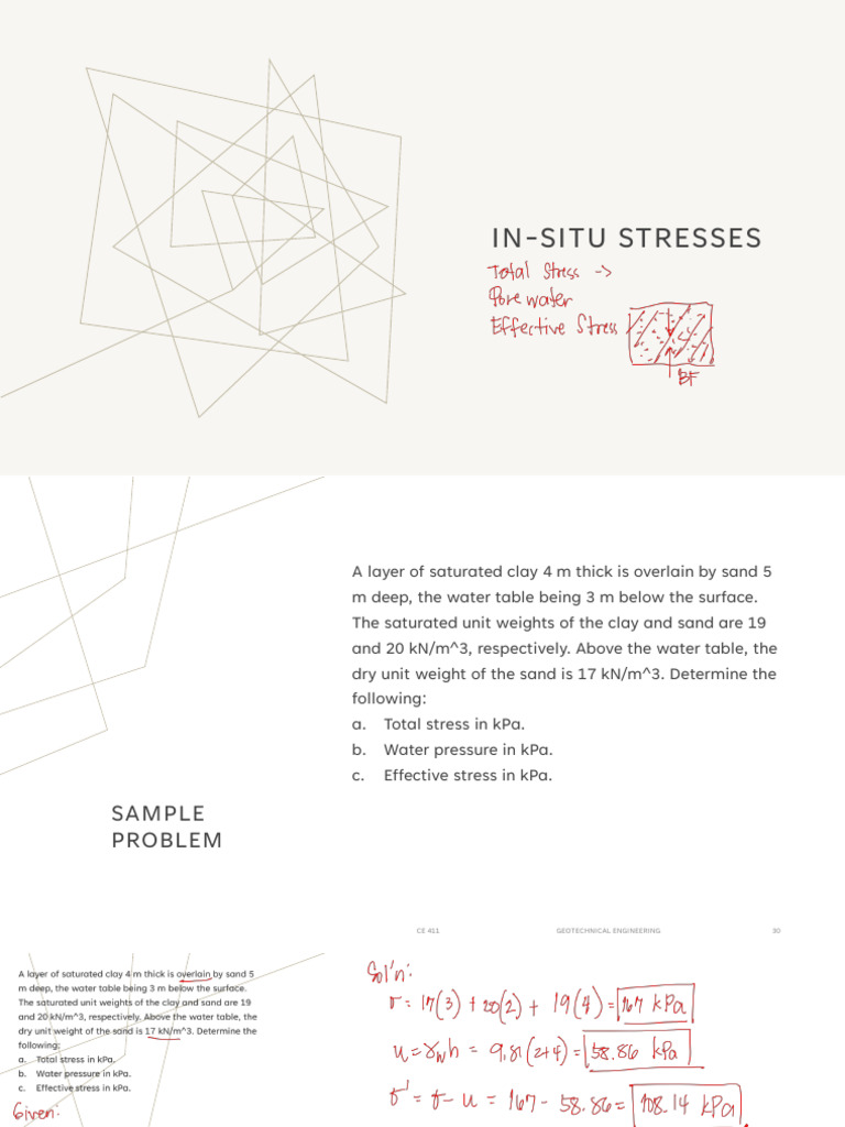 Stresses in Soil Mass (2) | PDF | Soil Mechanics | Geotechnical Engineering