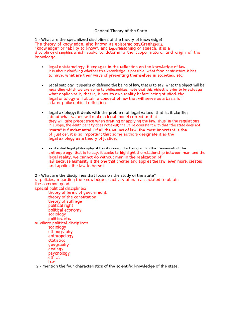 Overview of State Theory and Knowledge | PDF | Epistemology | Knowledge