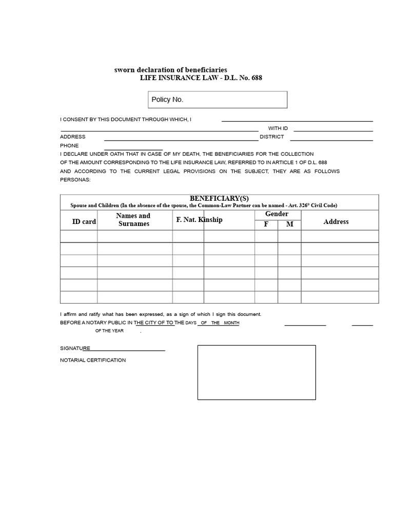 Life Format Law - MAPFRE | PDF