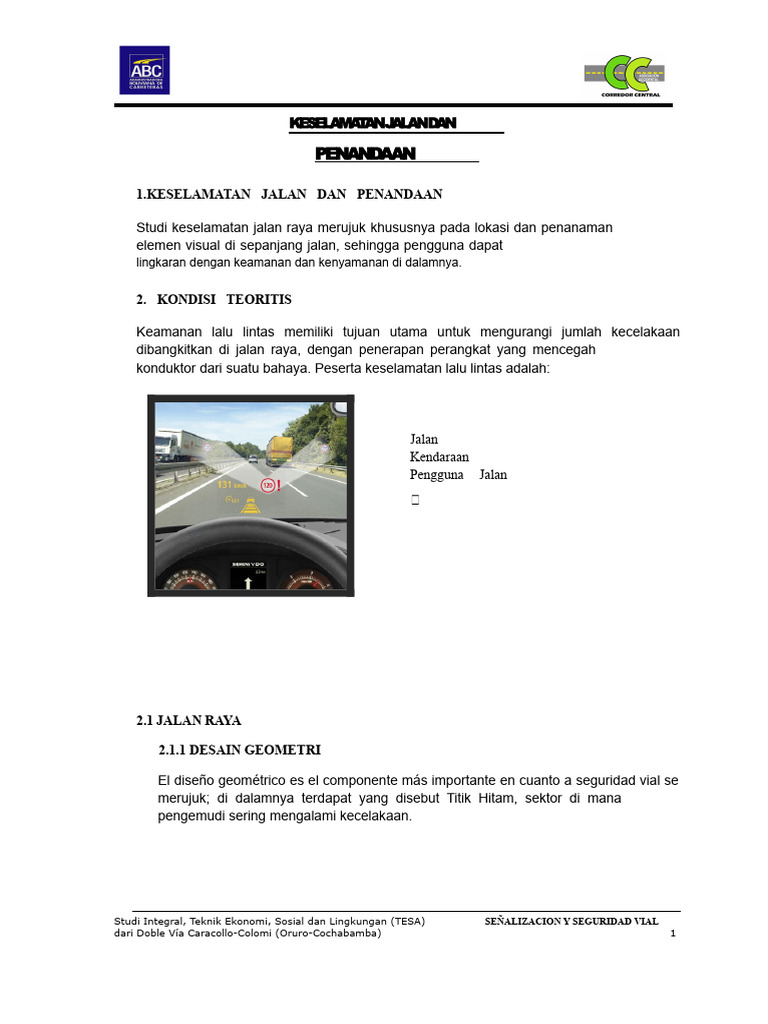 Keselamatan Jalan dan Penandaan Efektif | PDF
