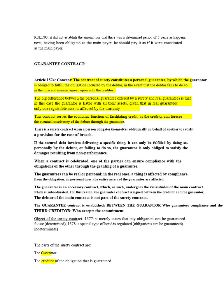 Understanding Surety Contracts and Guarantees | PDF | Guarantee | Surety