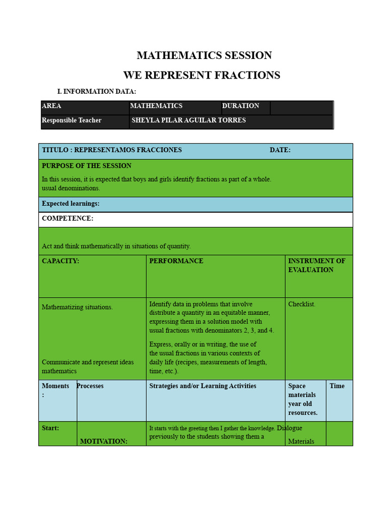 Understanding and Representing Fractions | PDF | Mathematics | Learning