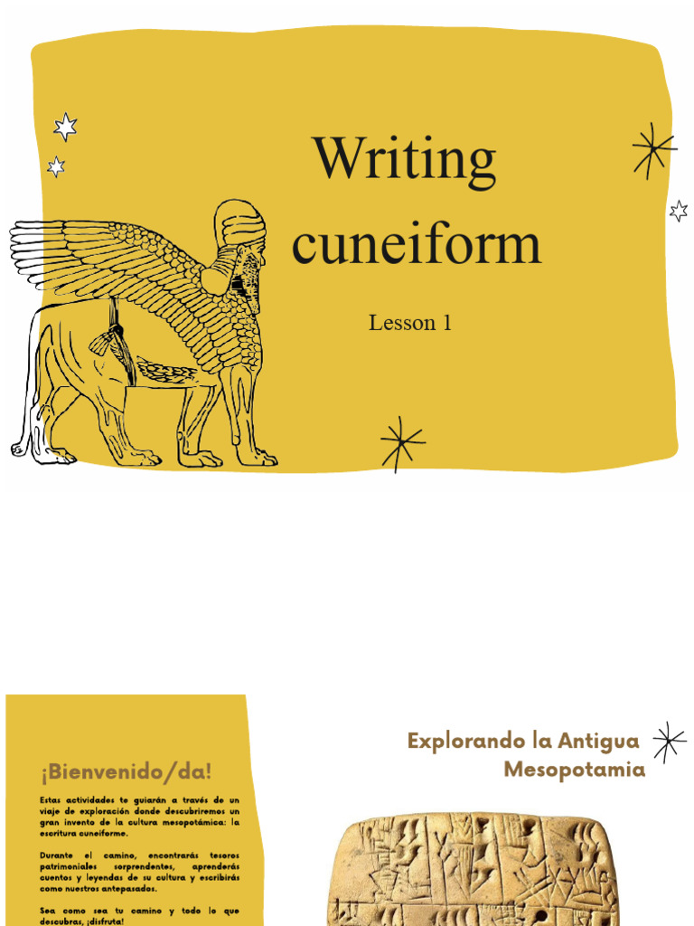 Teaching Dossier Scribes School, Lesson 1 | PDF | Cuneiform | Mesopotamia