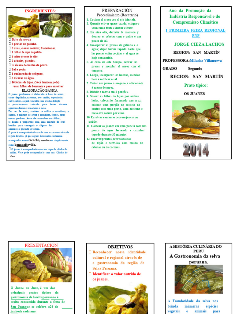 Receita Tradicional de Juane Peruano | PDF | Alimentos | Culinária