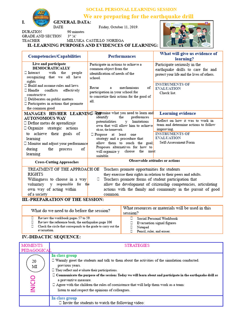 Earthquake Drill of 3RD Grade | PDF | Emergency Evacuation | Learning