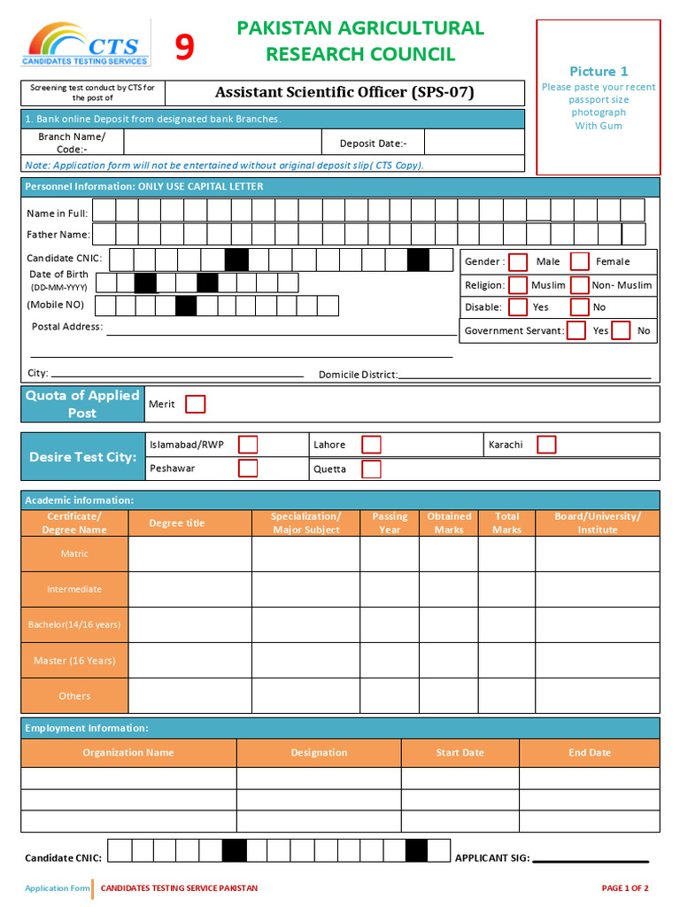 9.Assistant Scientific Officer SPS 07 | PDF