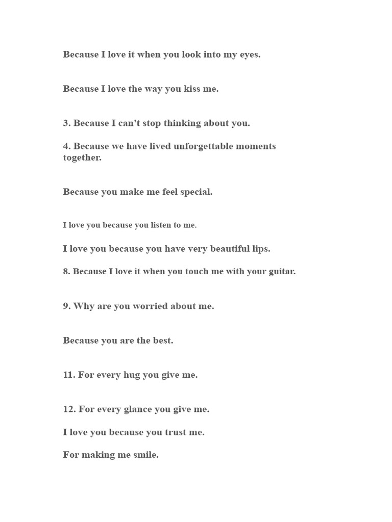 365 Reasons To Love You | PDF | Emotions