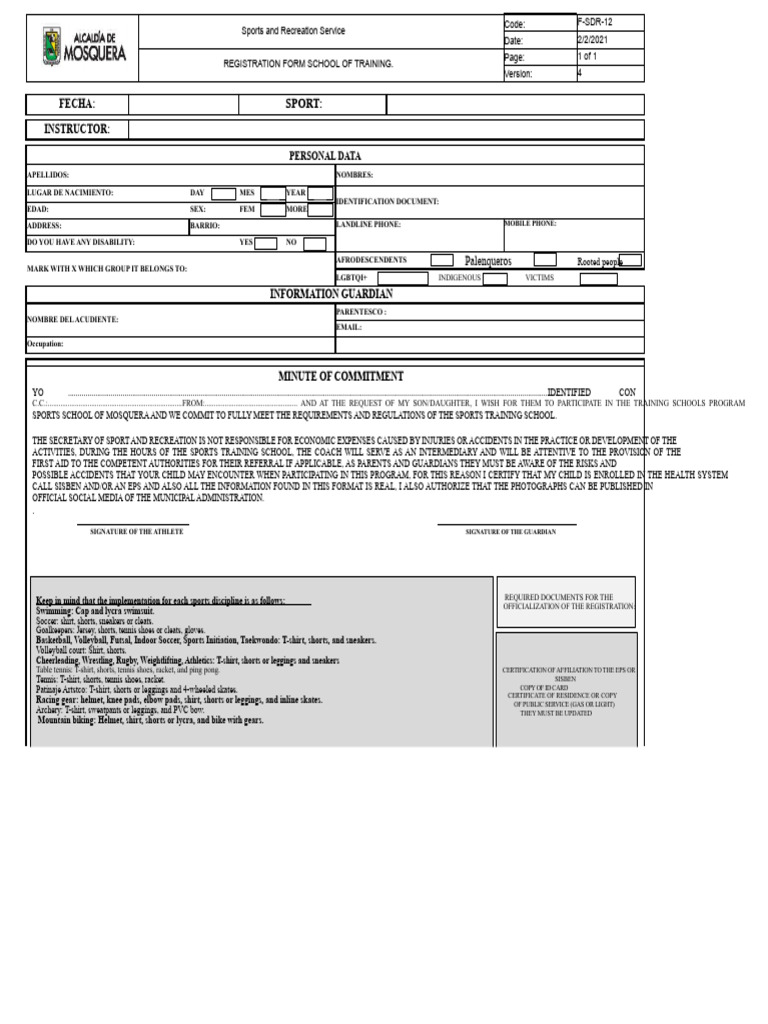 Registration Form 2022-1 | PDF