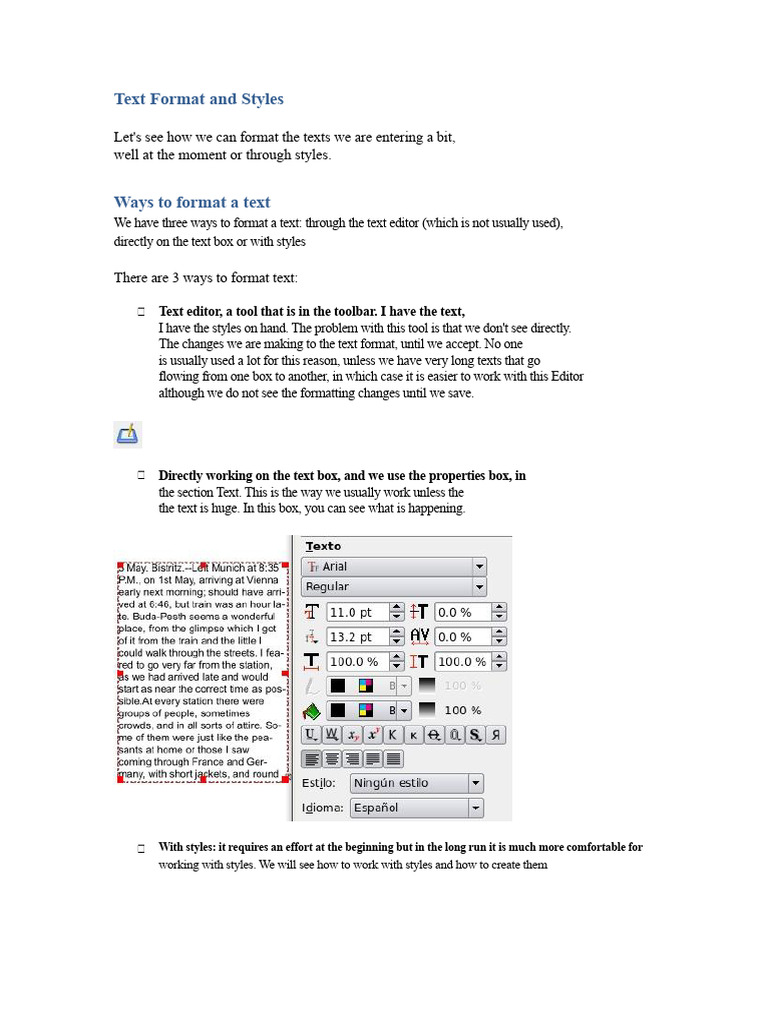 Text Formatting Techniques in Scribus | PDF | Letter Case | Writing