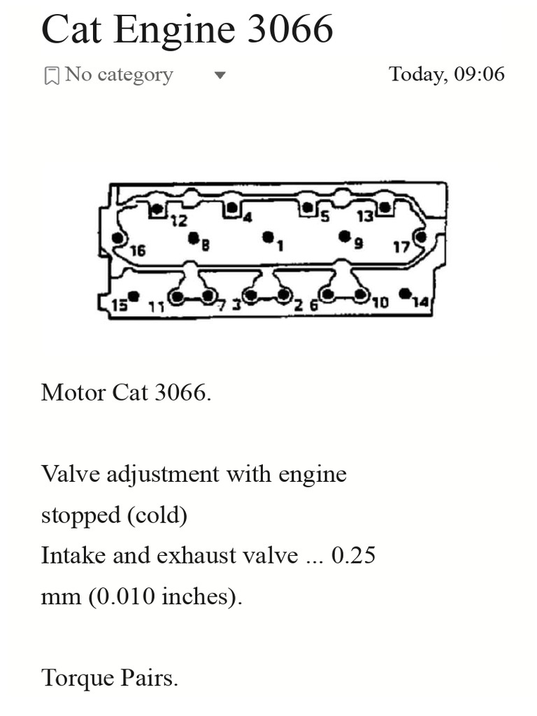 Cat Engine 3066 | PDF