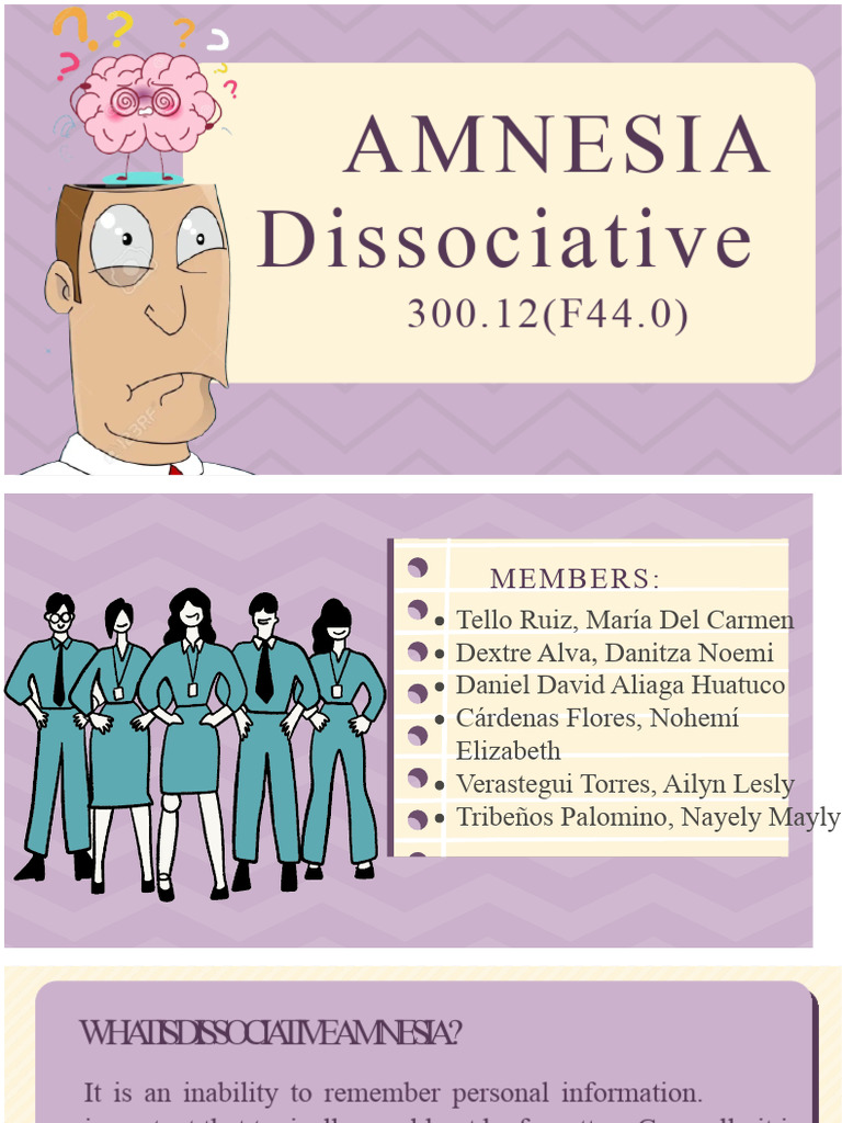 Dissociative amnesia | PDF | Dissociation (Psychology) | Mental Disorder