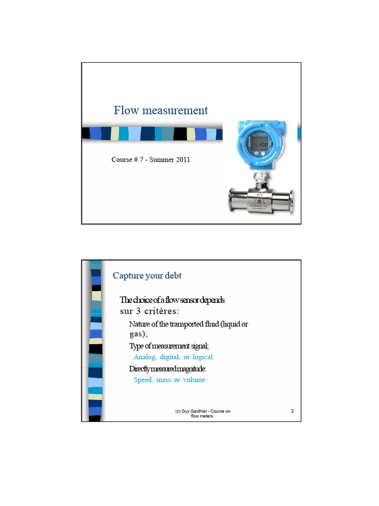 Flow Measurement Course | PDF | Flow Measurement | Fluid Dynamics