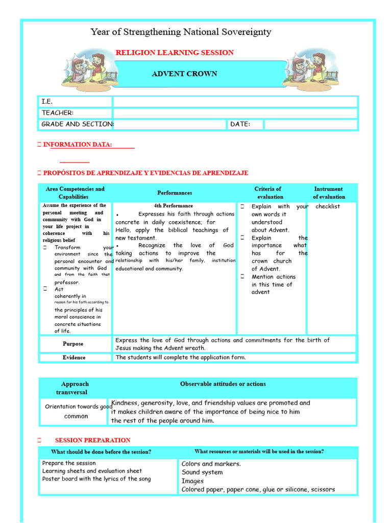 Advent Wreath Lesson Plan for Students | PDF | Advent | Faith