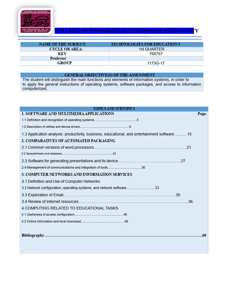 Technology For Education | PDF | Operating System | Application Software