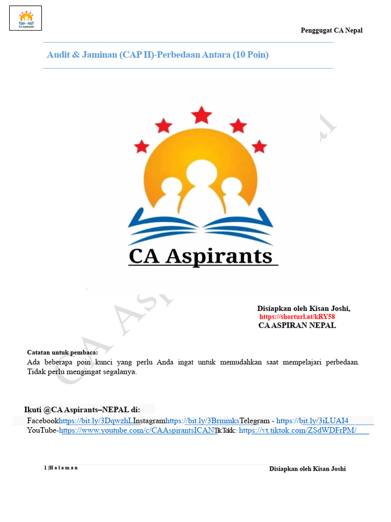 Audit Perbedaan - CAP II | PDF