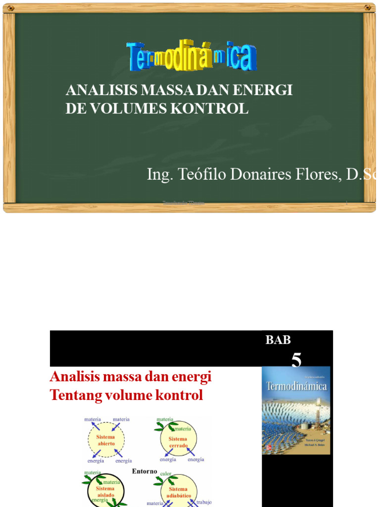 Bab 05 Analisis massa dan energi dari volume kontrol | PDF
