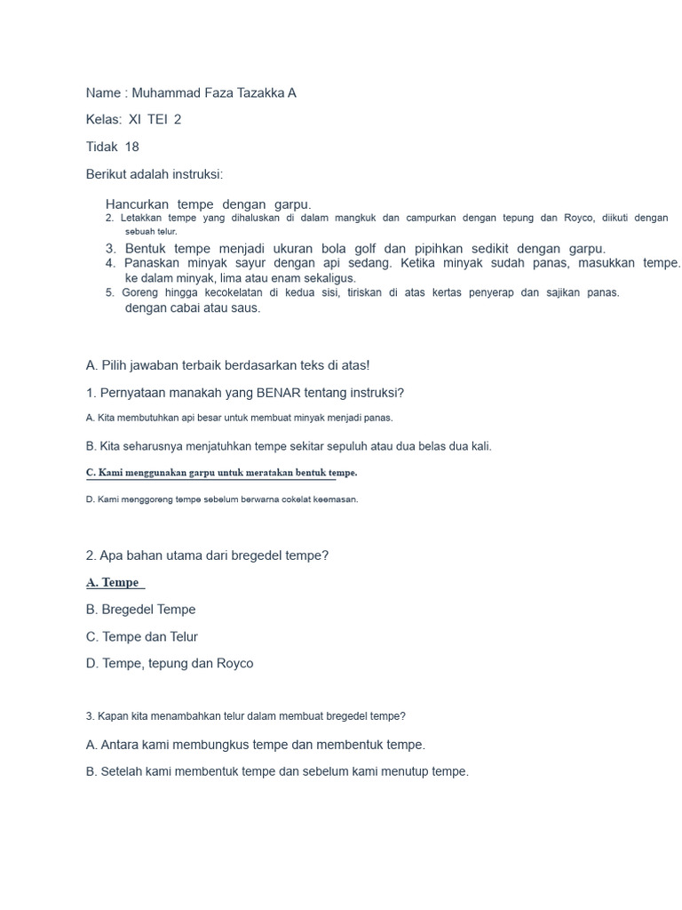 Cara Membuat Bregedel Tempe dan Cincin Mawar | PDF