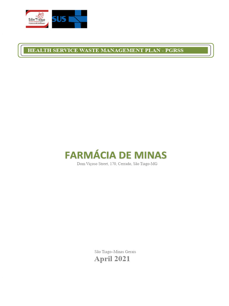 PGRSS Municipal Pharmacy Version 2021 | PDF | Waste | Waste Management