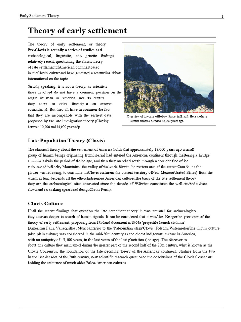 9-Theory of Early Settlement | PDF | Indigenous Peoples Of The Americas ...
