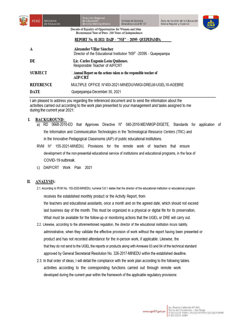Final Report of The Aip 2021 | PDF