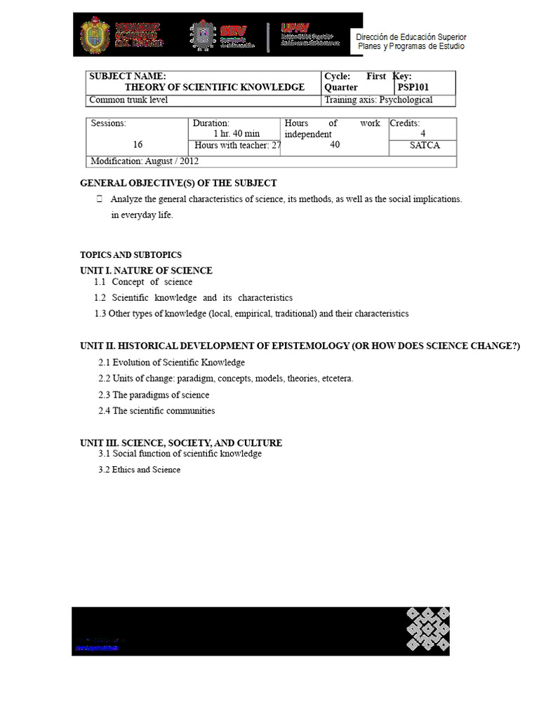 Theory of Knowledge | PDF | Science | Epistemology