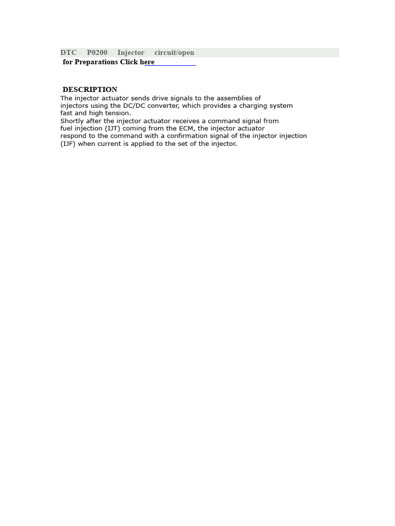 DTC P0200 2KD | PDF | Fuel Injection | Electrical Network