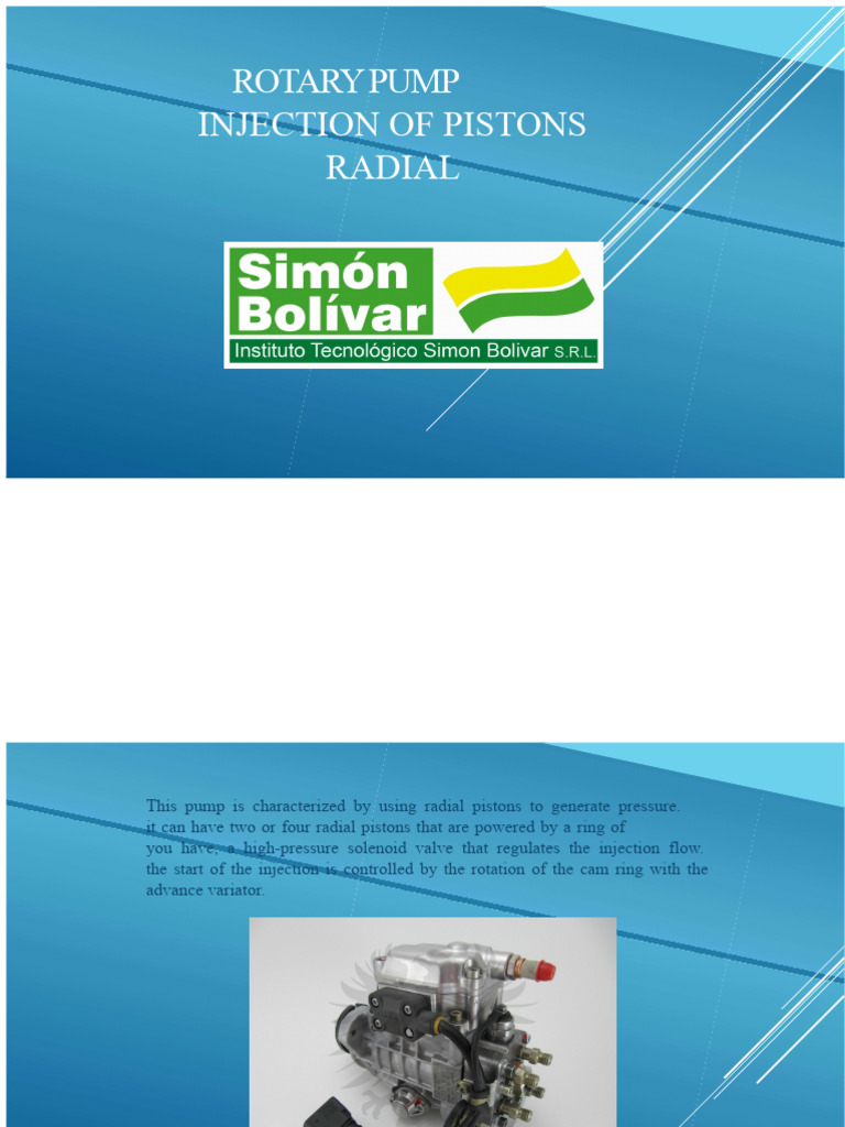 Radial Piston Rotary Injection Pump Guide | PDF | Pump | Fuel Injection