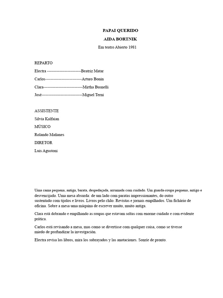 Papai Querido - Aida Bortnik | PDF | Liberdade