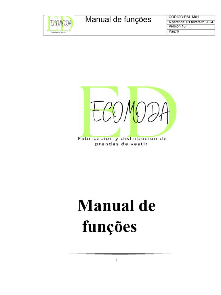 Manual de Funções de Ecomoda | PDF | Contabilidade | Avaliação de ...