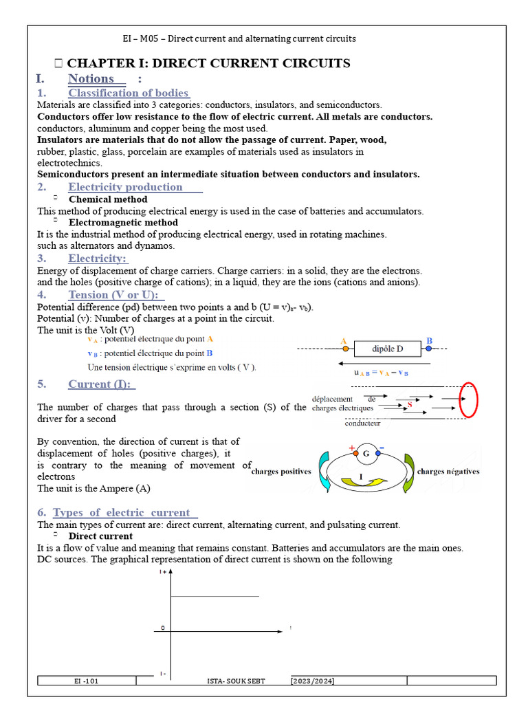 EI - M05 - Direct Current and Alternating Current Circuits | PDF ...