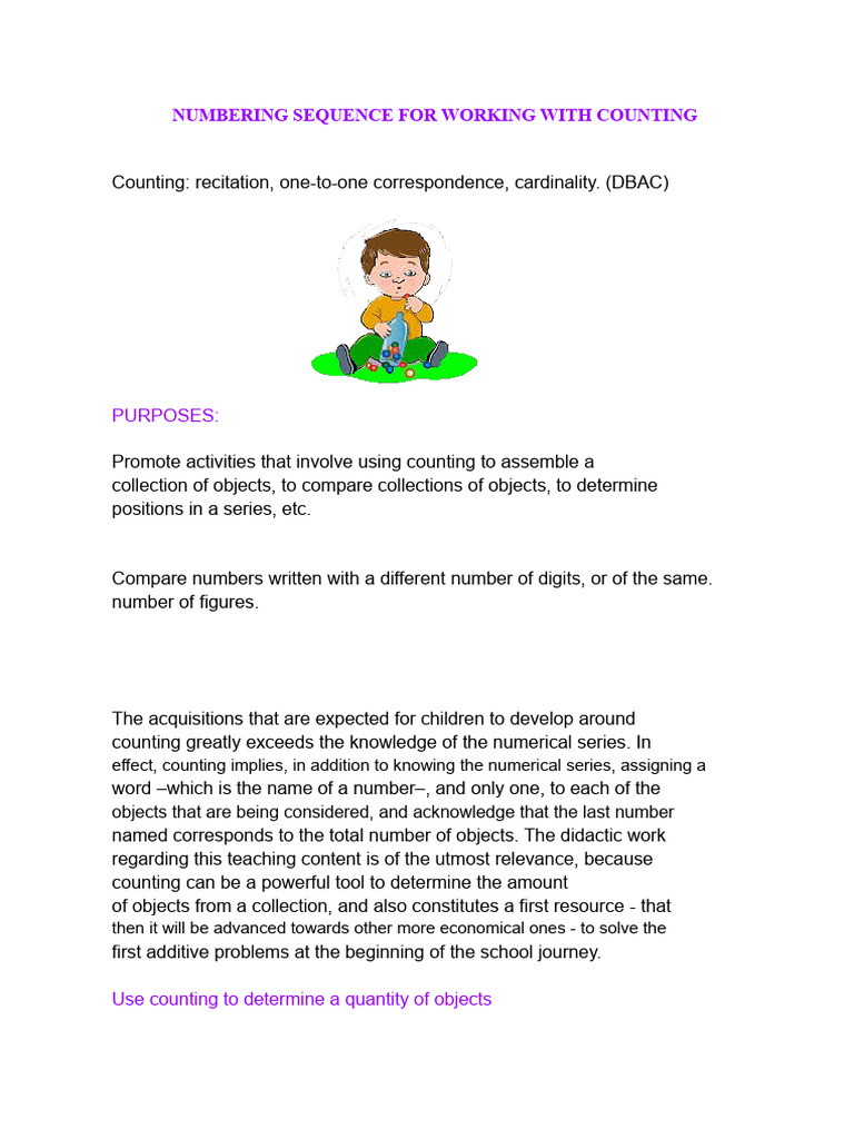 NUMBERING_SEQUENCE_FOR_WORKING_COUNT | PDF | Numbers | Cognition