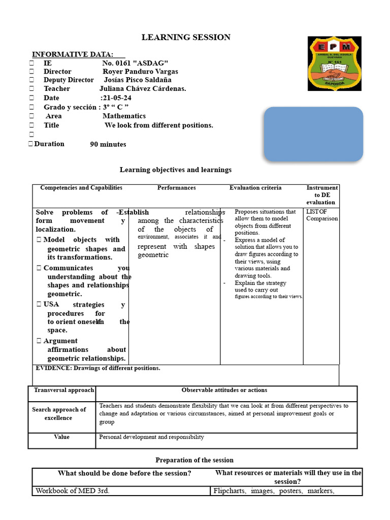 21.-Mat. We Look From Different Positions | PDF | Learning | Pedagogy