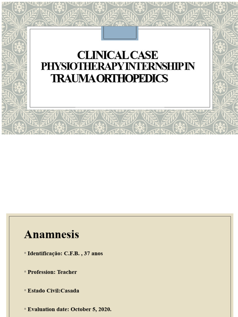 Physiotherapy Case Study: Osteonecrosis Treatment | PDF | Hip ...