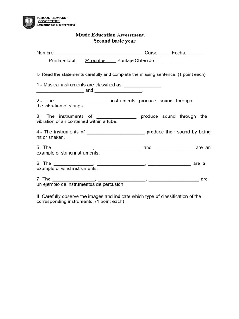 Types of Musical Instruments | PDF