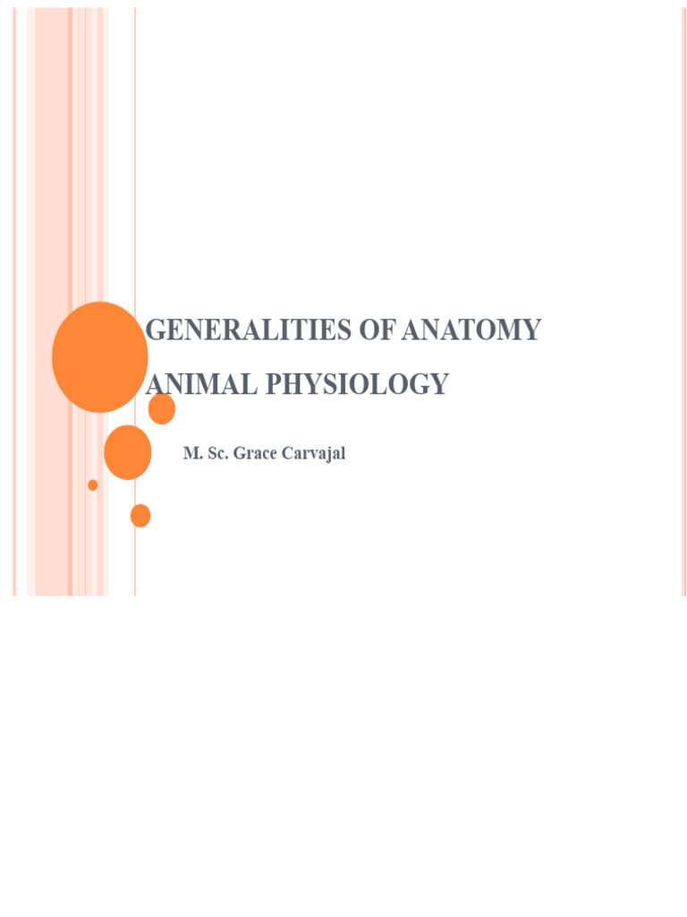 Generalities of Animal Anatomy and Physiology | PDF | Anatomical Terms ...