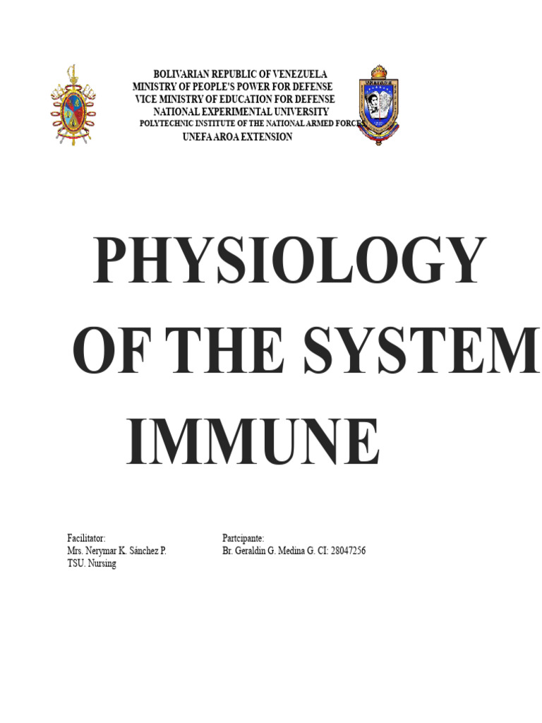 Physiology of the Immune System | PDF | Immune System | Immunology