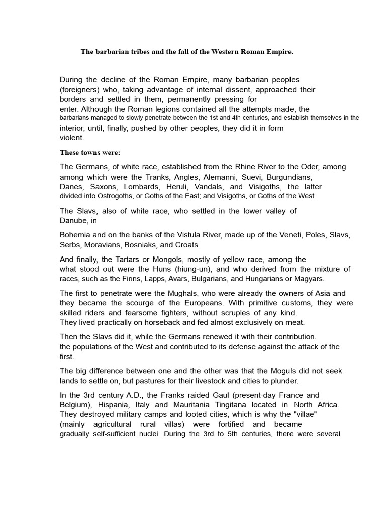 Barbarian Tribes of The West | PDF | Charlemagne | Pope
