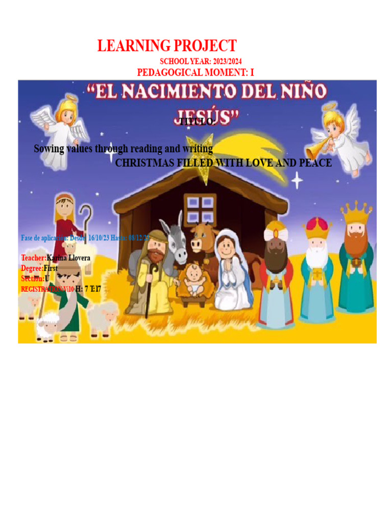 Learning Project 1ST Grade 2023-2024 Arranged | PDF | Orthography | Writing